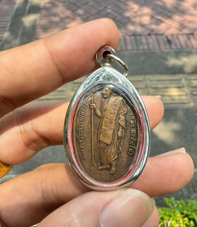 Thai Amulet Pendant Lp Maha Sila Sirichanto Coin Buddhist for Love and ...