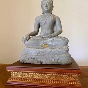 Handcrafted Wood Buddha Altar Table: Carved Meditation Stand - Etsy
