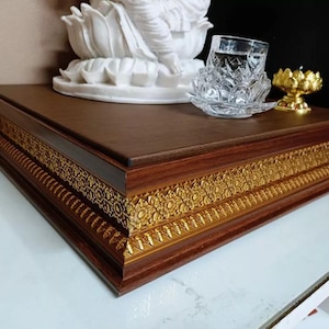 Handcrafted Wood Buddha Altar Table: Carved Meditation Stand - Etsy