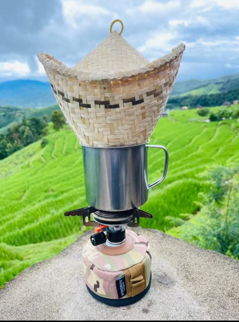 Handmade Thai Bamboo Sticky Rice Steamer Set: Traditional Cooking - Etsy