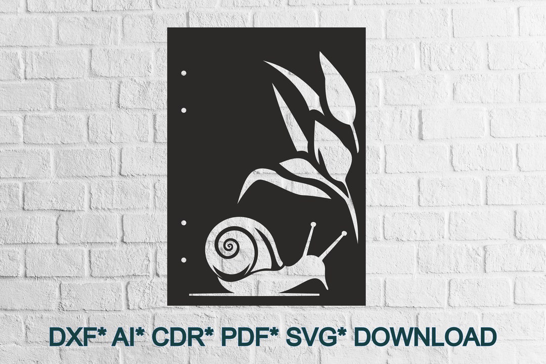 Snail SVG DXF, Animals Cut File Laser, Dxf for Plasma, Tree Cnc Wood ...