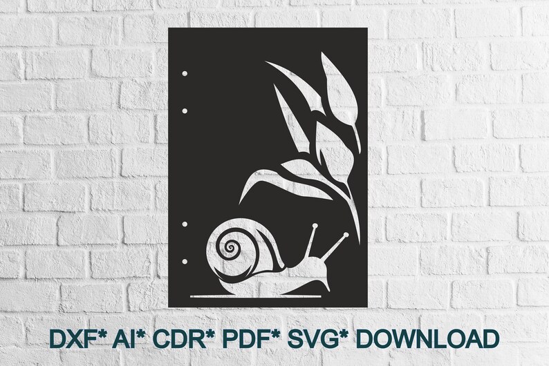 Snail SVG DXF, Animals Cut File Laser, Dxf for Plasma, Tree Cnc Wood ...