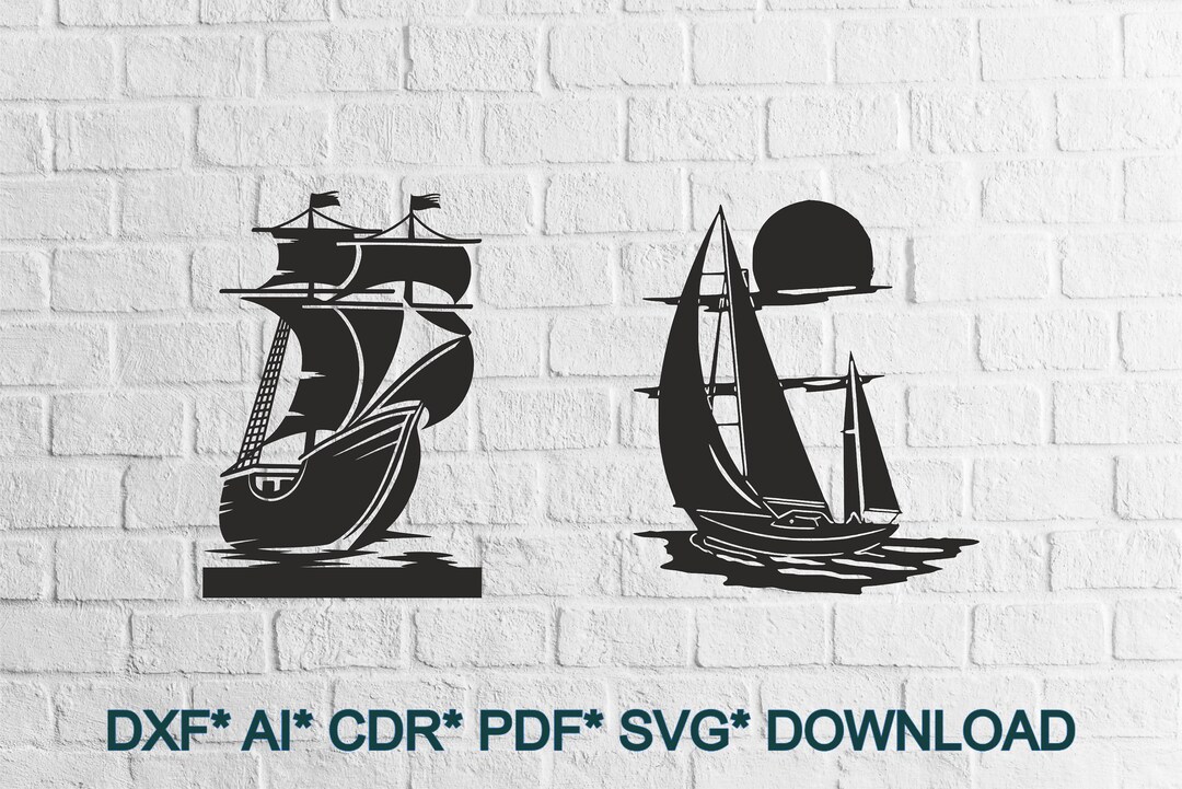 Ship SVG/DXF Digital Download dxf, Svg, Pdf, Cdr, Ai Laser CNC Plasma ...