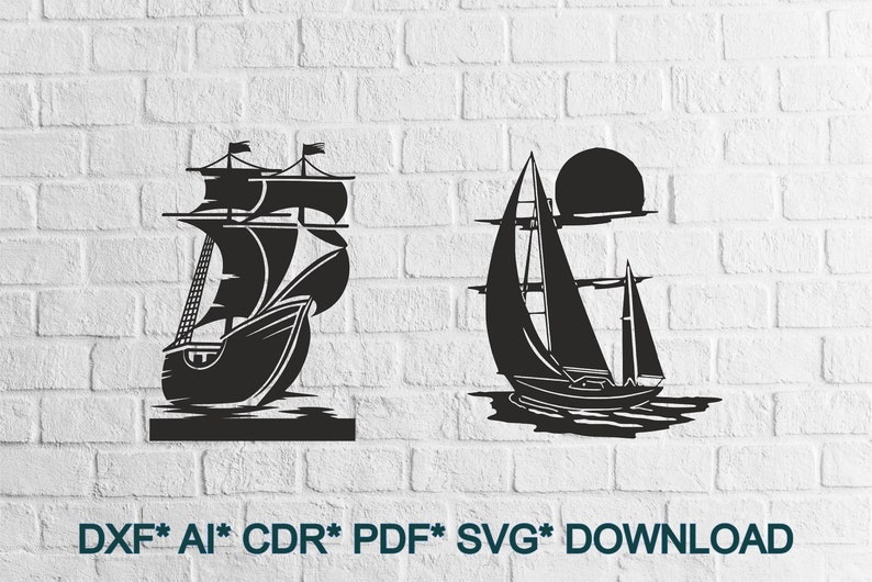 Ship SVG/DXF Digital Download dxf, Svg, Pdf, Cdr, Ai Laser CNC Plasma ...