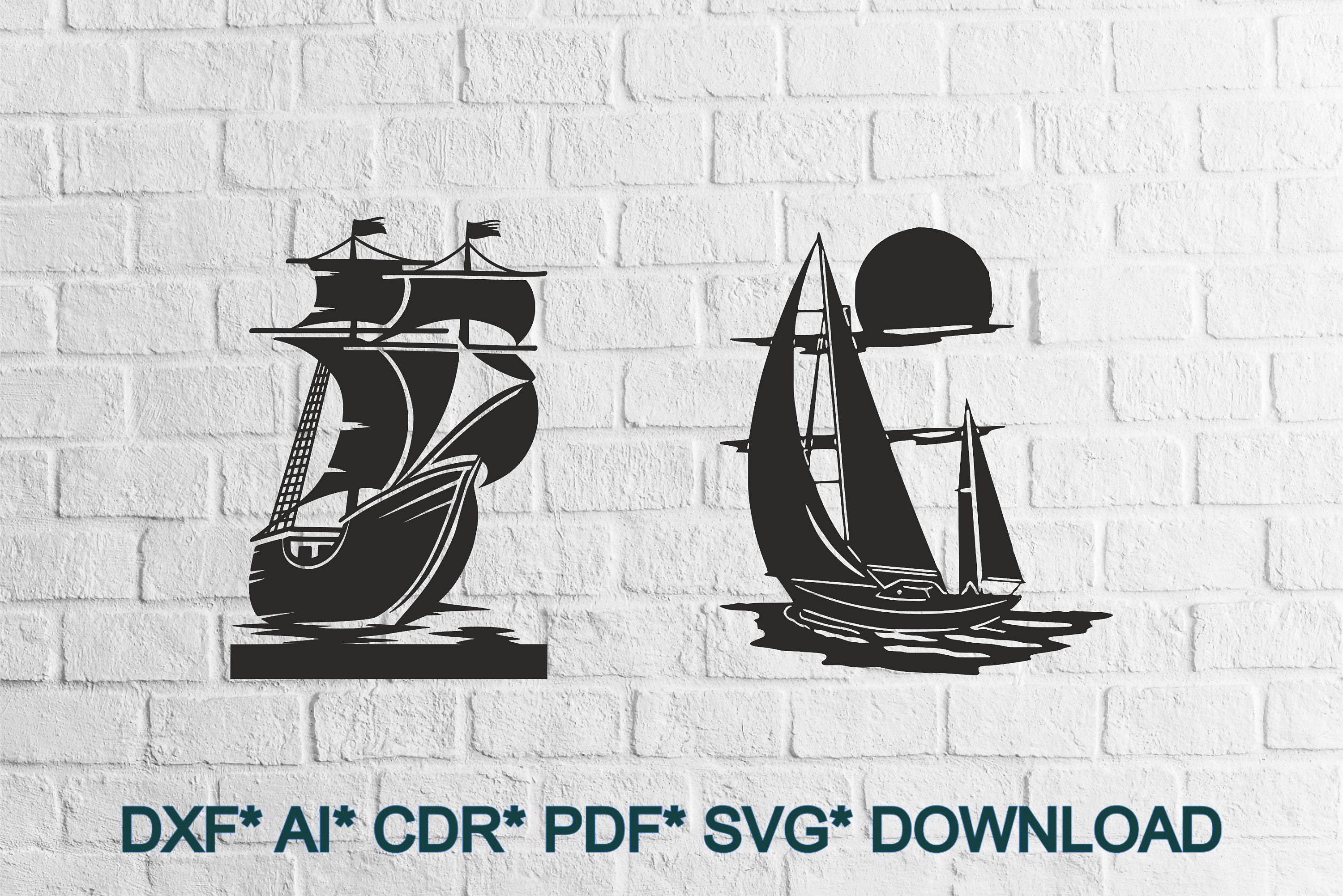 Ship SVG/DXF Digital Download dxf, Svg, Pdf, Cdr, Ai Laser CNC Plasma ...