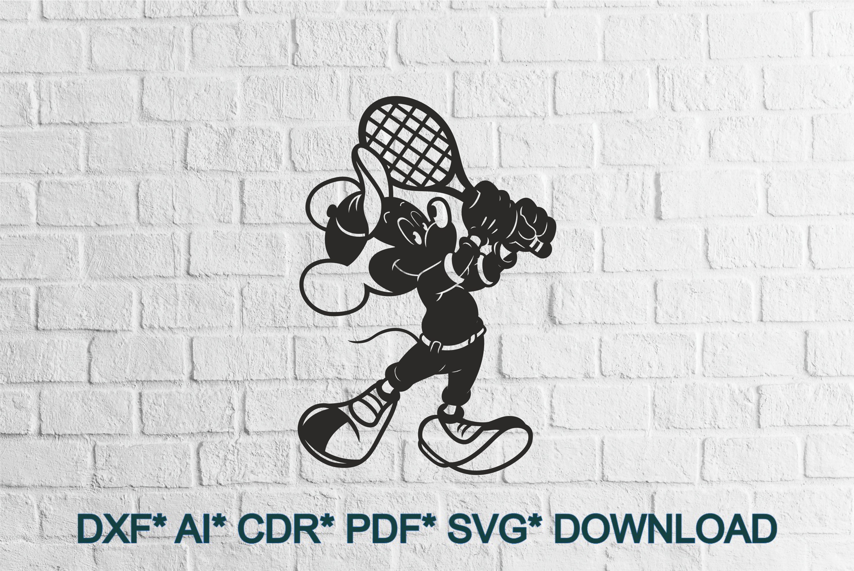 Mickey Mouse SVG/DXF Animal Svgdxf Digital Download dxf, Svg, Pdf, Cdr ...