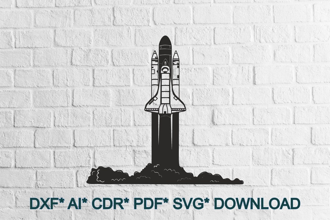Space Ship SVG, Space Cut File Laser, Dxf for Plasma, Ship Cnc Wood ...