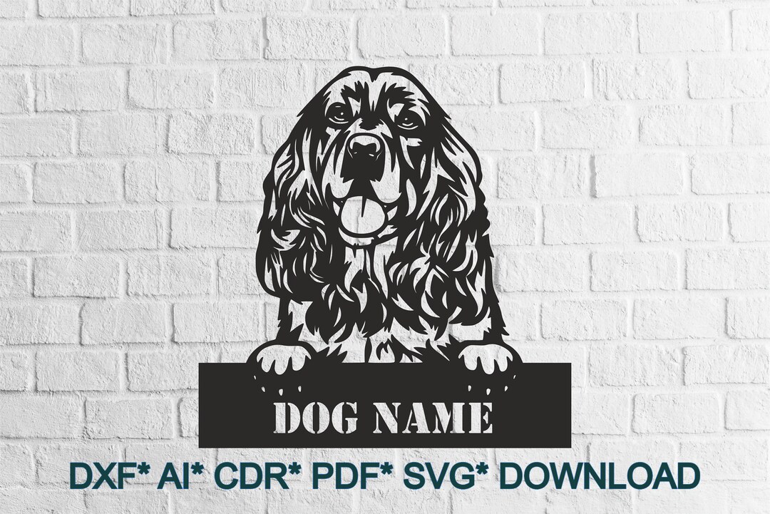 Cocker Spaniel Dog - SVG/DXF - Animal Svg\dxf - Digital Download (dxf ...