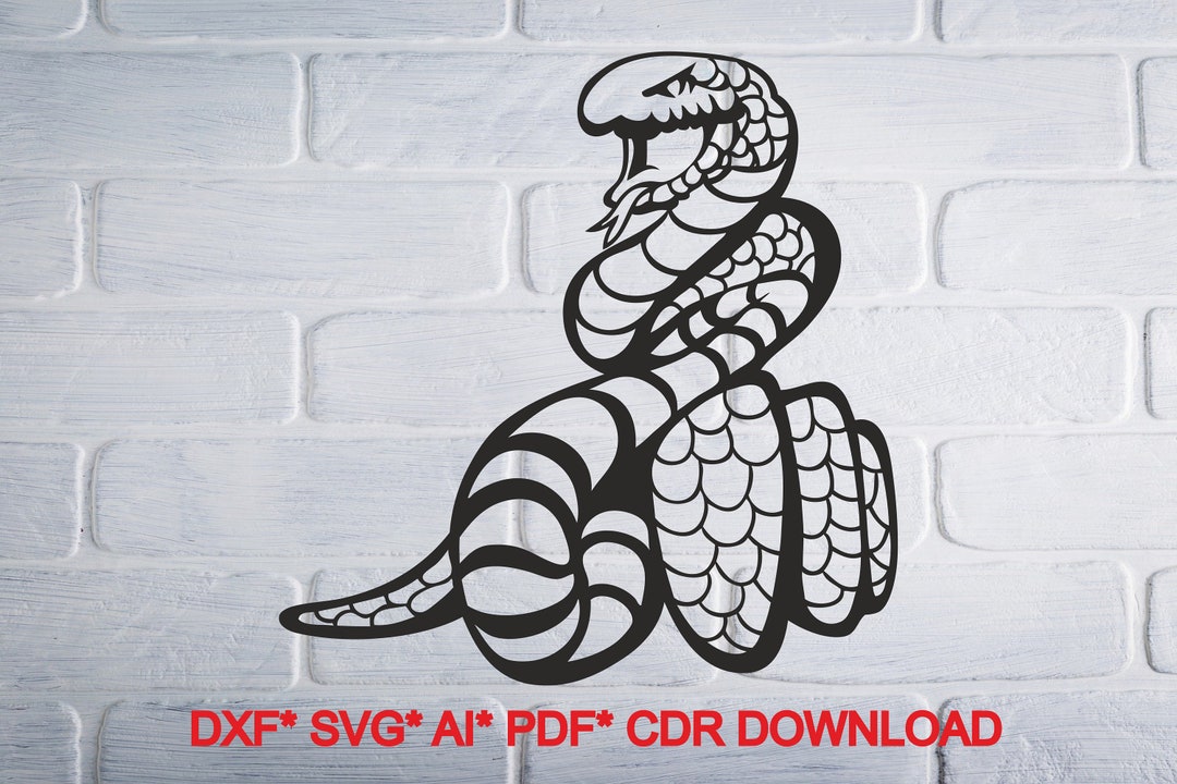 Snake SVG DXF, Animals Cut File Laser, Dxf for Plasma, Snake Cnc Wood ...