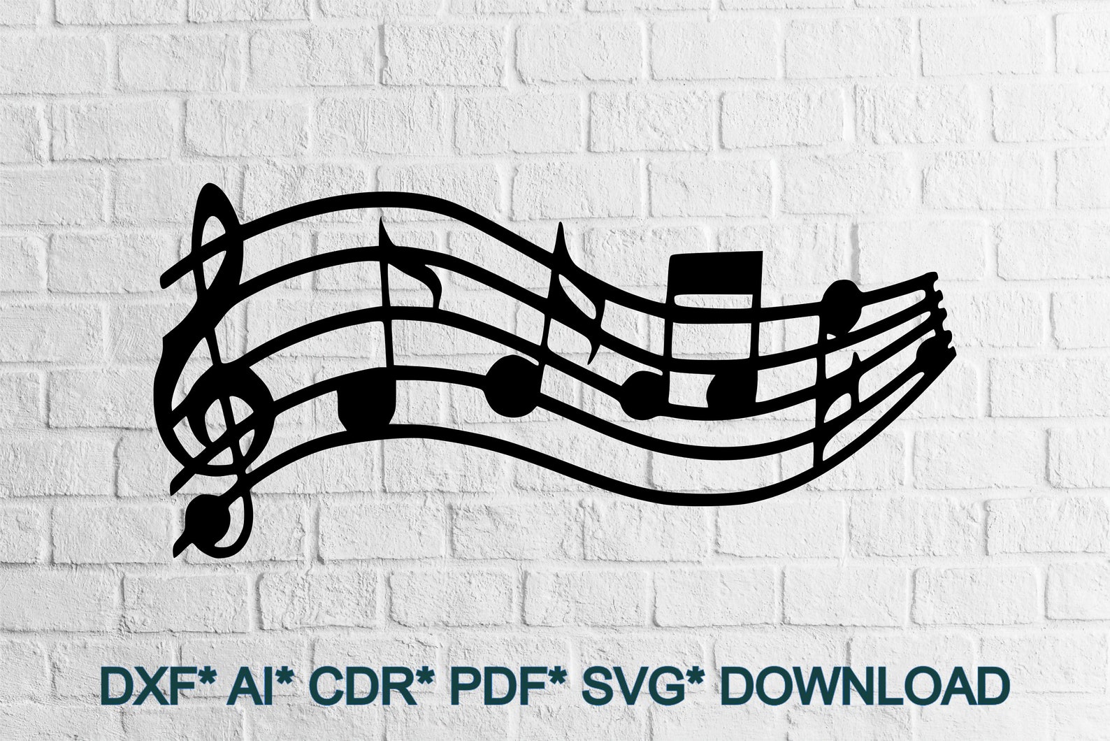 Music Note SVG/DXF Digital Download dxf, Svg, Pdf, Cdr, Ai Laser CNC ...