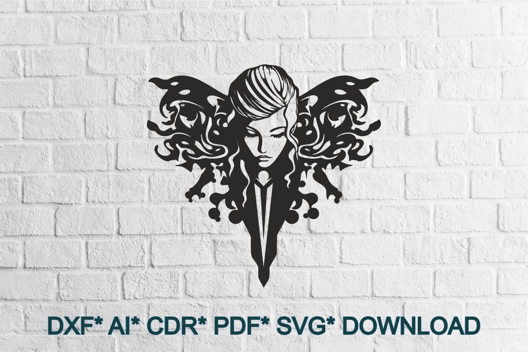 Woman SVG/DXF Digital Download dxf, Svg, Pdf, Cdr, Ai Laser CNC Plasma ...