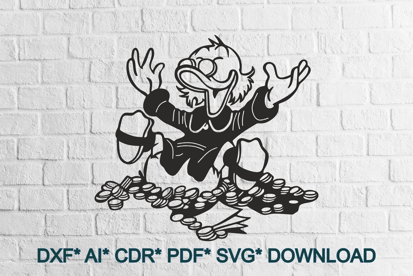 Donald Duck SVG DXF, Animals Cut File Laser, Dxf for Plasma, Duck Cnc ...