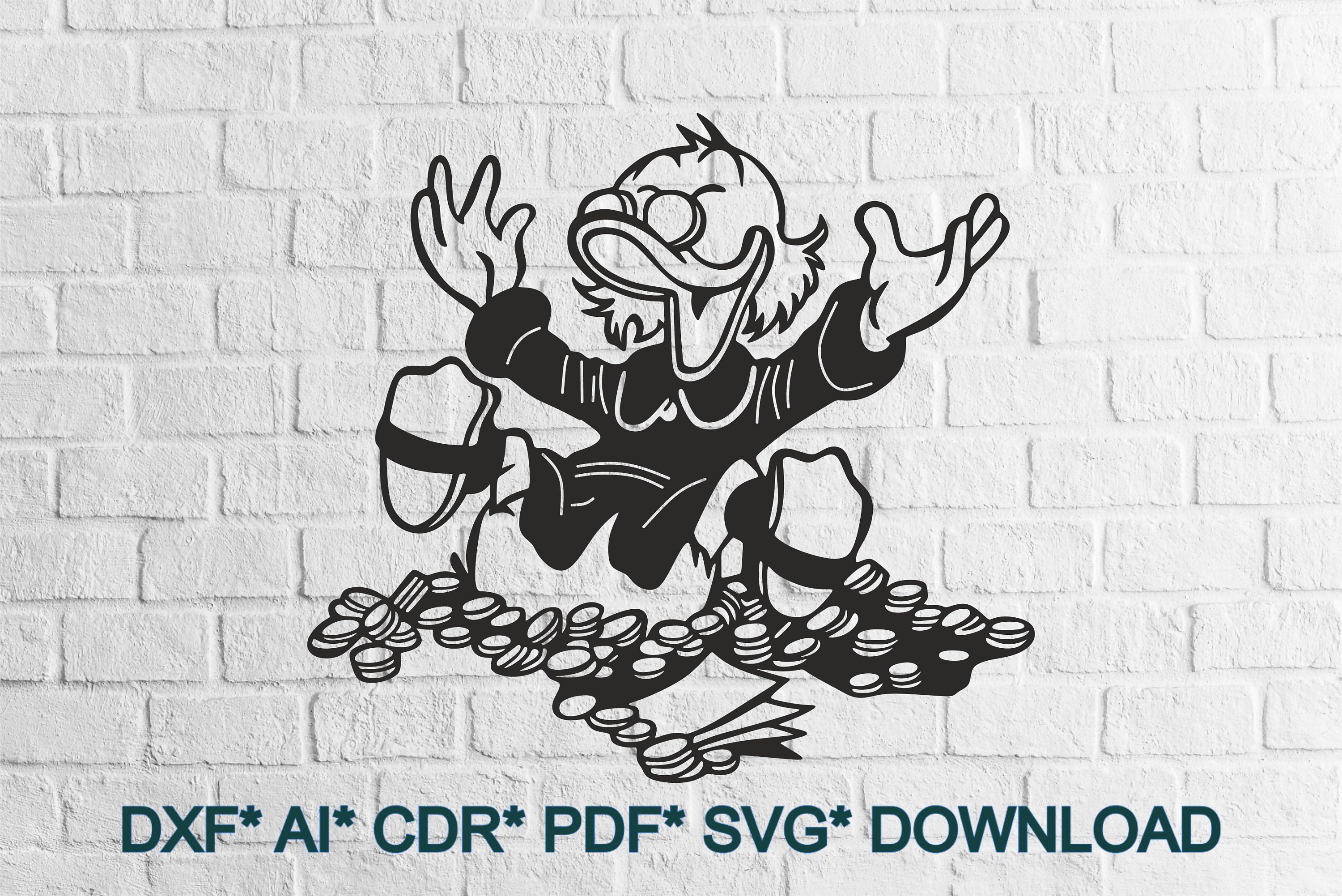 Donald Duck SVG DXF, Animals Cut File Laser, Dxf for Plasma, Duck Cnc ...