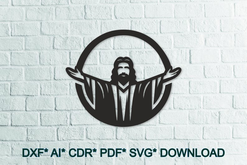 Jesus Digital Files – Jesus SVG , Jesus DXF - Dxf Svg Pdf Ai Cdr for ...