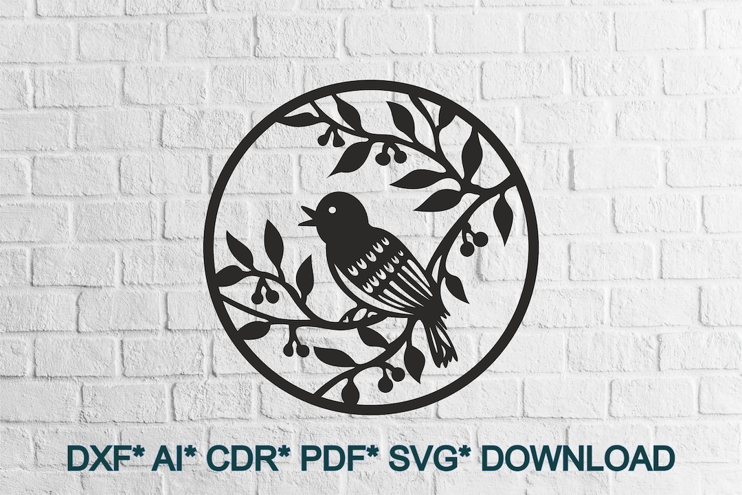 Bird SVG DXF, Animals Cut File Laser, Dxf for Plasma, Bird Cnc Wood ...