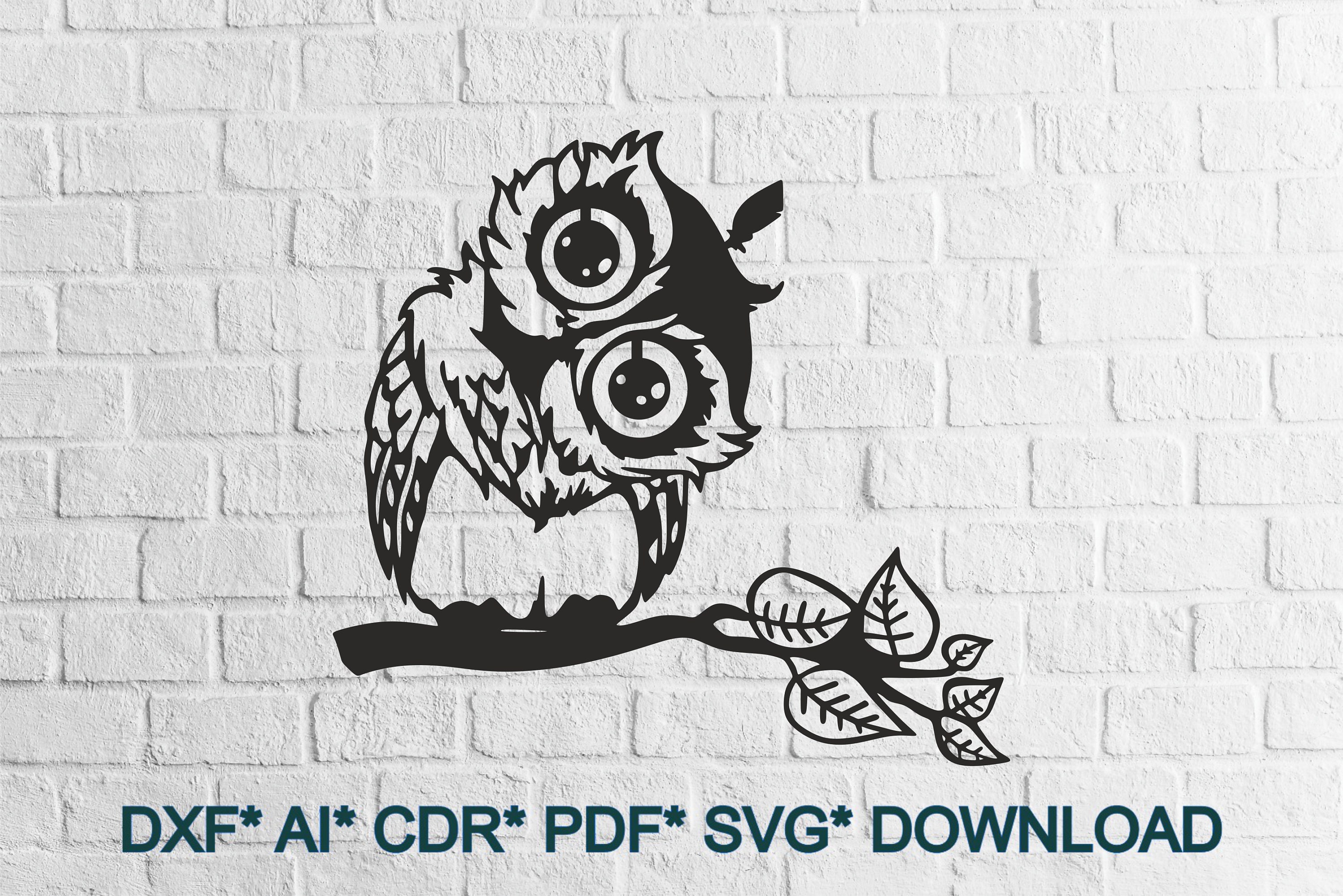 Owl SVG DXF, Animals Cut File Laser, Dxf for Plasma, Owl Cnc Wood Wall ...