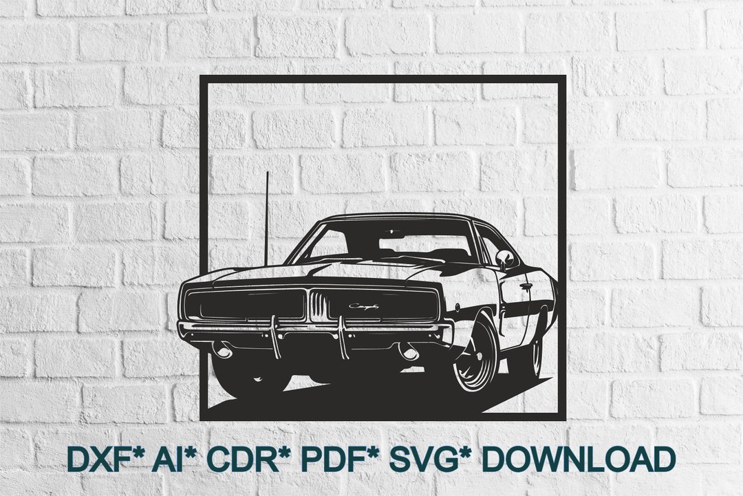 Car SVG, American Car Cut File Laser, Dxf for Plasma, Car Cnc Wood Wall ...