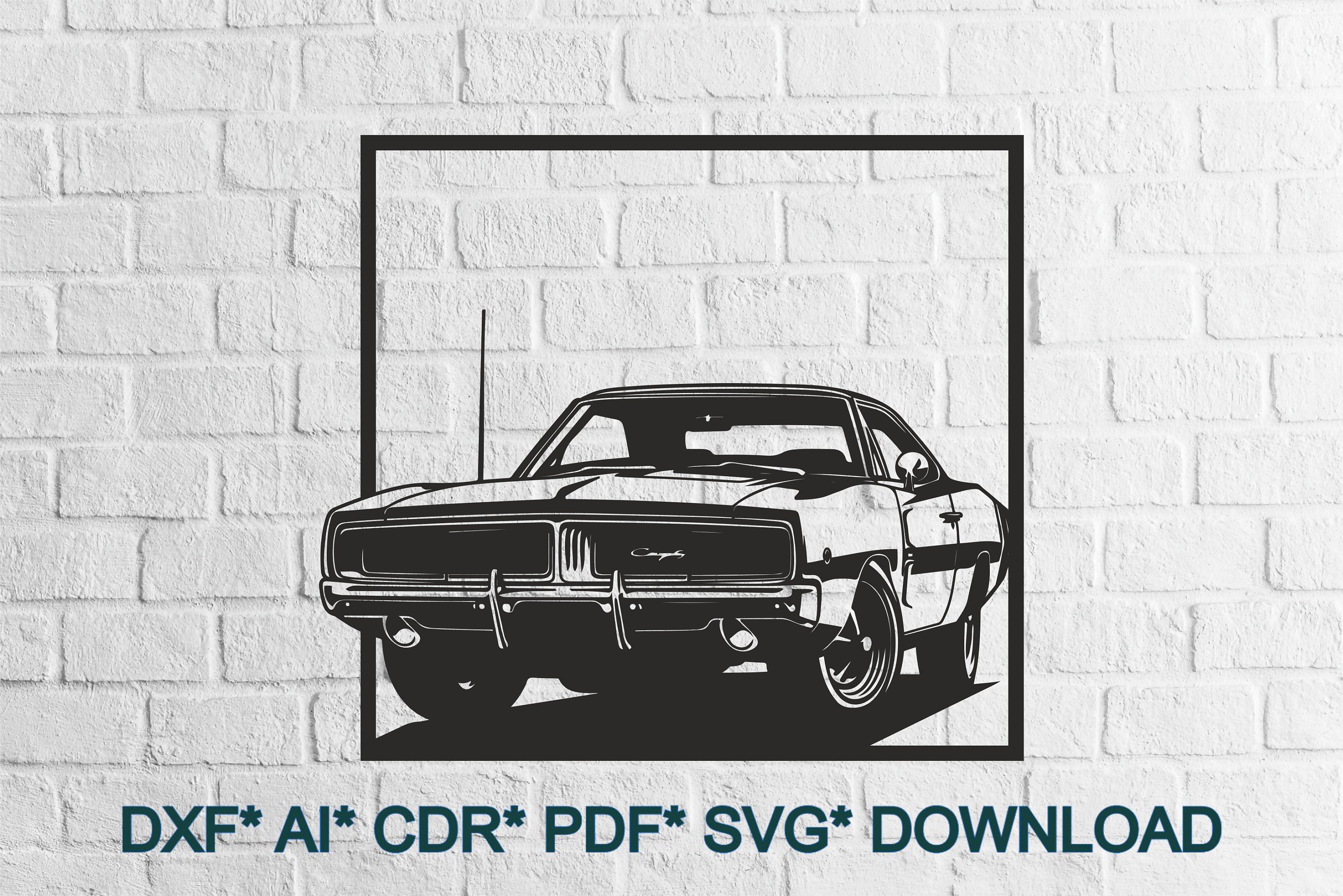 Car SVG, American Car Cut File Laser, Dxf for Plasma, Car Cnc Wood Wall ...