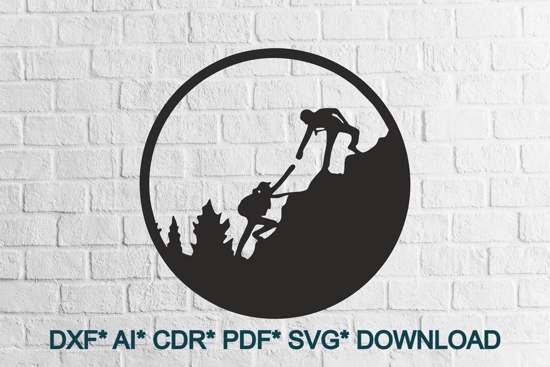 Climbing SVG/DXF Digital Download dxf, Svg, Pdf, Cdr, Ai Laser CNC ...
