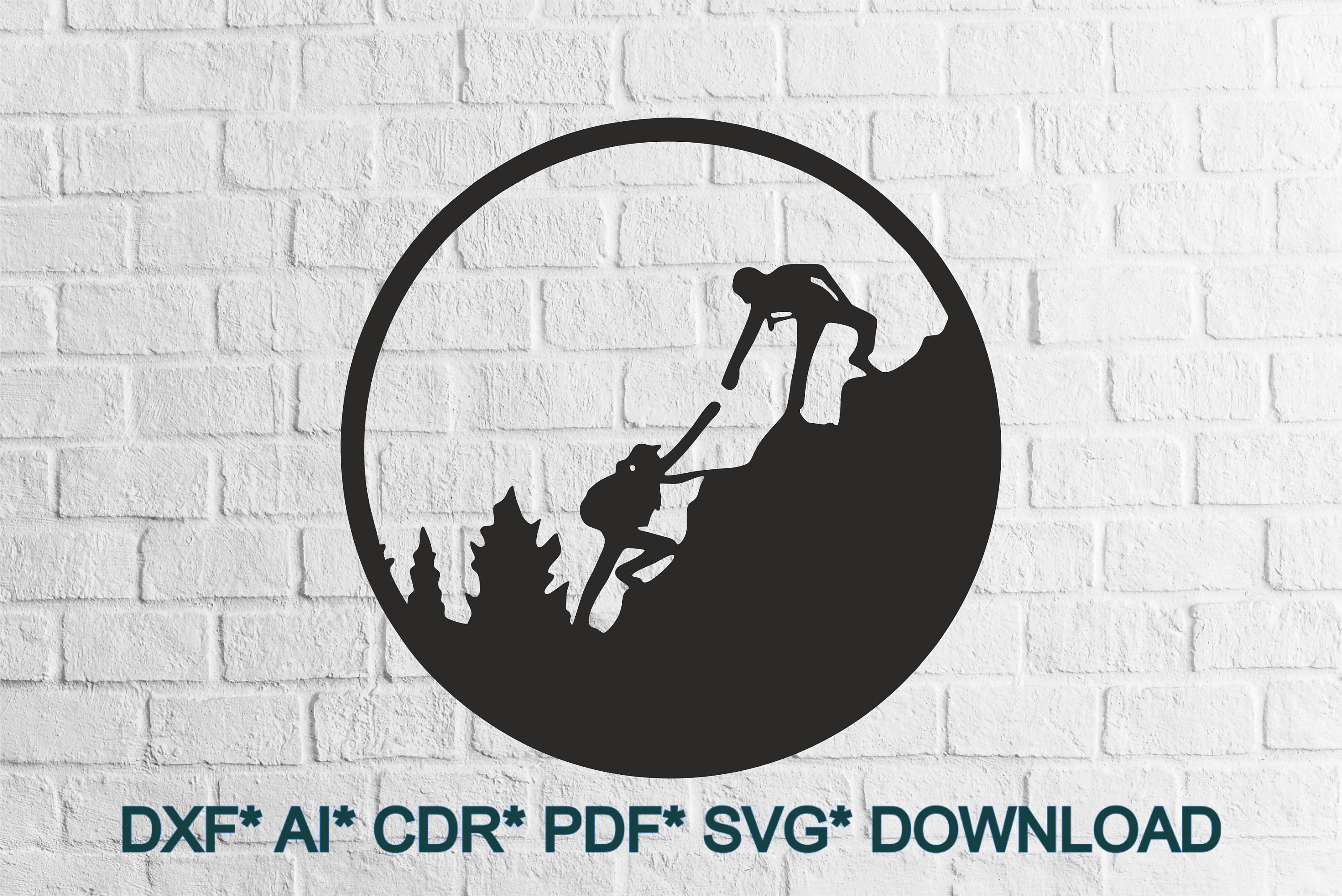 Mountain Climbing SVG, Mountain Cut File Laser, Dxf for Plasma, Cnc ...