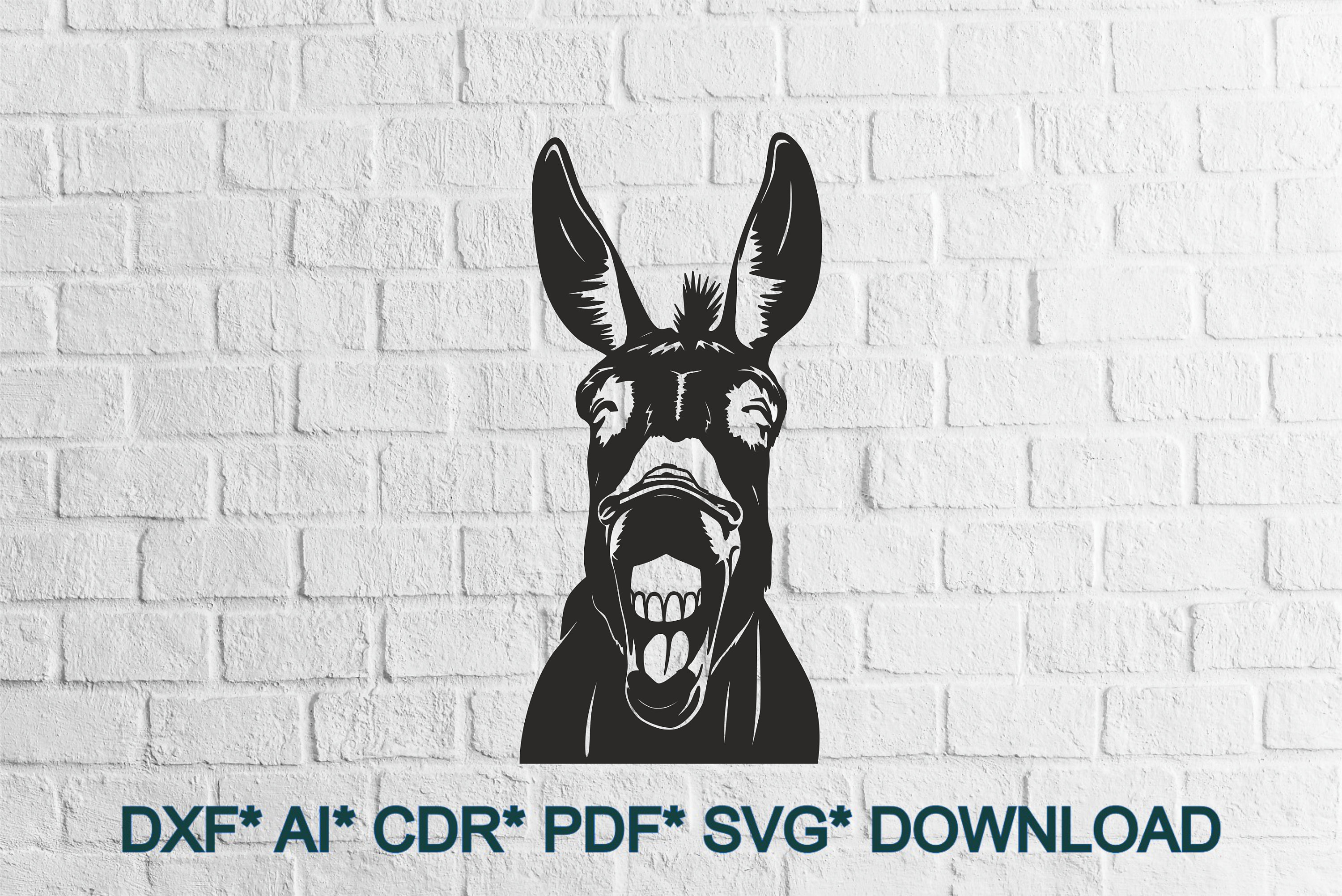 Donkey SVG DXF, Animals Cut File Laser, Dxf for Plasma, Donkey Cnc Wood ...