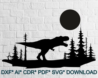 Dinosaur SVG/DXF Digital Download dxf, Svg, Pdf, Cdr, Ai Laser CNC ...