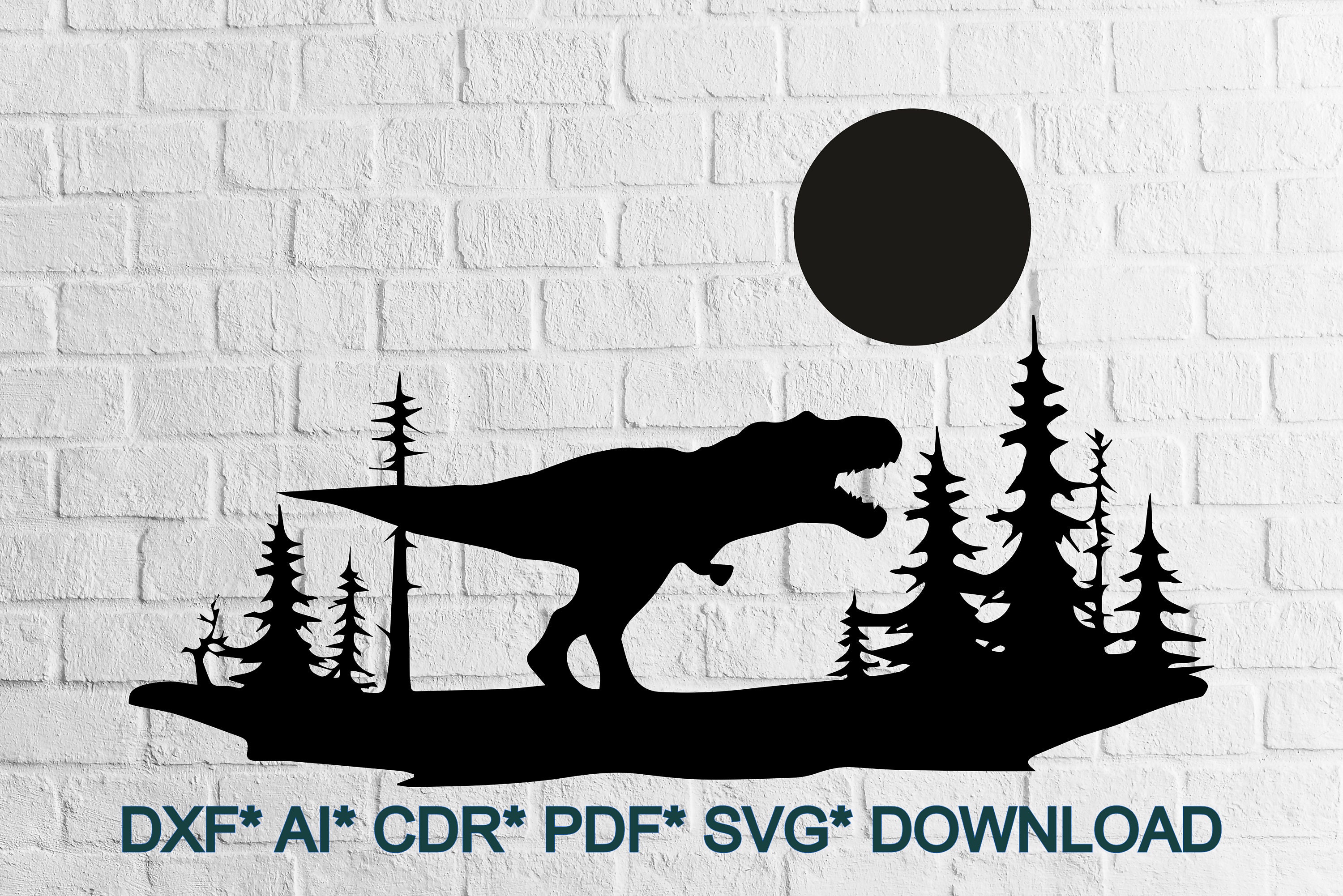 Dinosaur SVG/DXF Animal Svgdxf Digital Download dxf, Svg, Pdf, Cdr, Ai ...