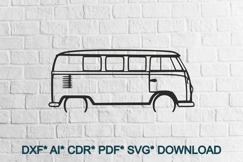 Bus SVG, Car Cut File Laser, Dxf for Plasma, Bus Cnc Wood Wall Decor ...
