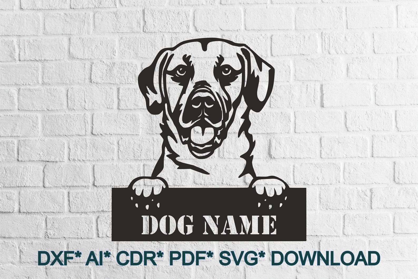 Personalized Black Mouth Cur - SVG/DXF - Animal Svg\dxf - Digital ...