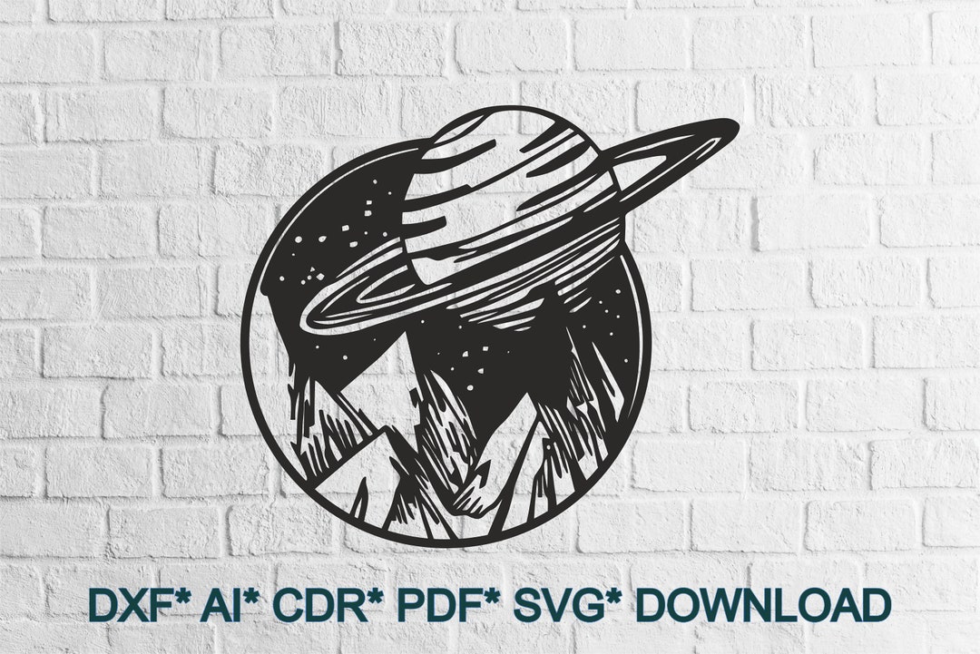 Jupiter SVG, Planet Cut File Laser, Dxf for Plasma, Space Cnc Wood Wall ...