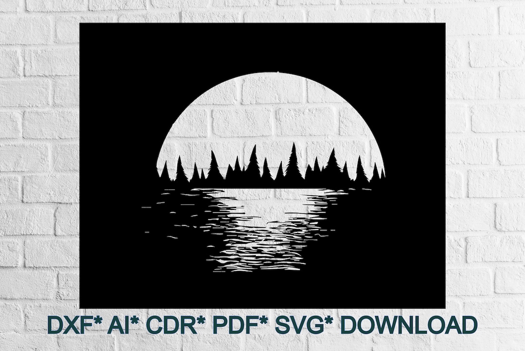 Moonlight - SVG/DXF - Moon Svg\dxf - Digital Download (dxf, Svg, Pdf ...