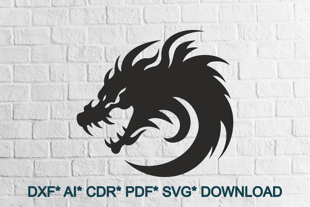 Dragon SVG/DXF Digital Download dxf, Svg, Pdf, Cdr, Ai Laser CNC Plasma ...