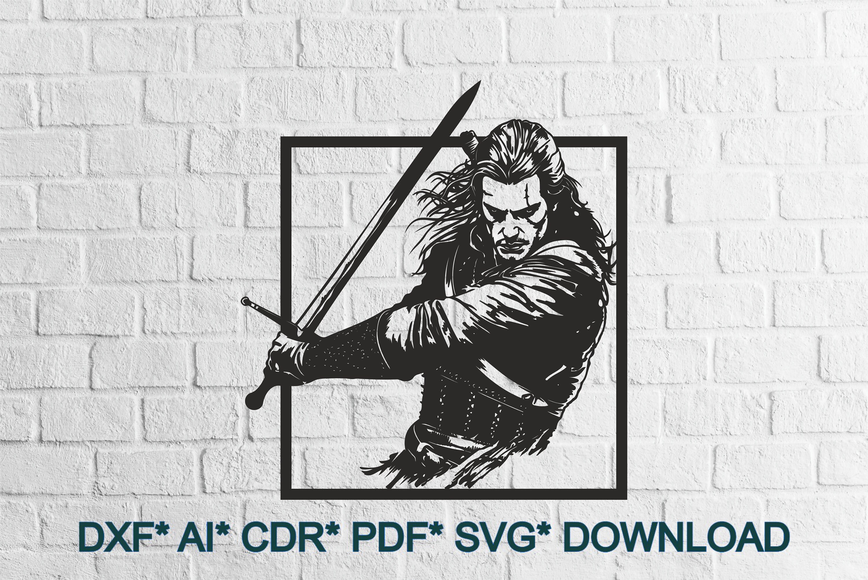 Witcher SVG, Geralt of Rivia Cut File Laser, Dxf for Plasma, Cnc Wood ...