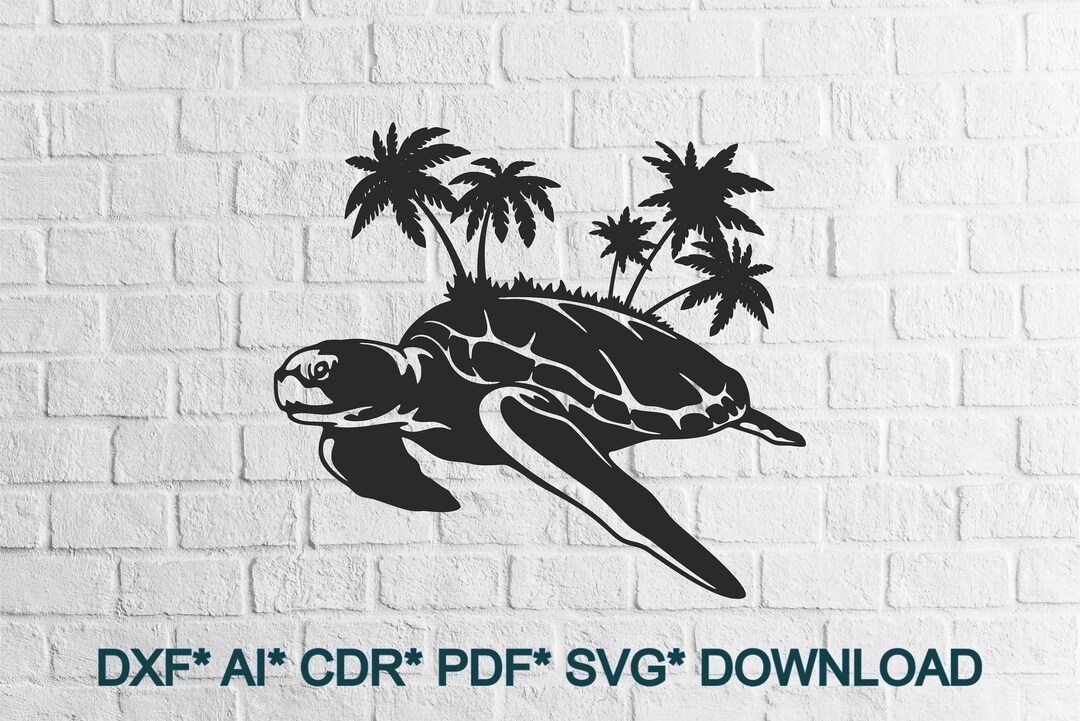 Turtle SVG DXF, Animals Cut File Laser, Dxf for Plasma, Turtle Cnc Wood ...