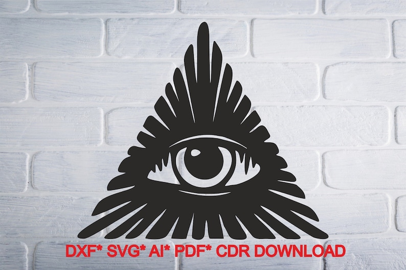 Illuminati SVG, Eye Cut File Laser, Dxf for Plasma, Pyramid Cnc Wood ...
