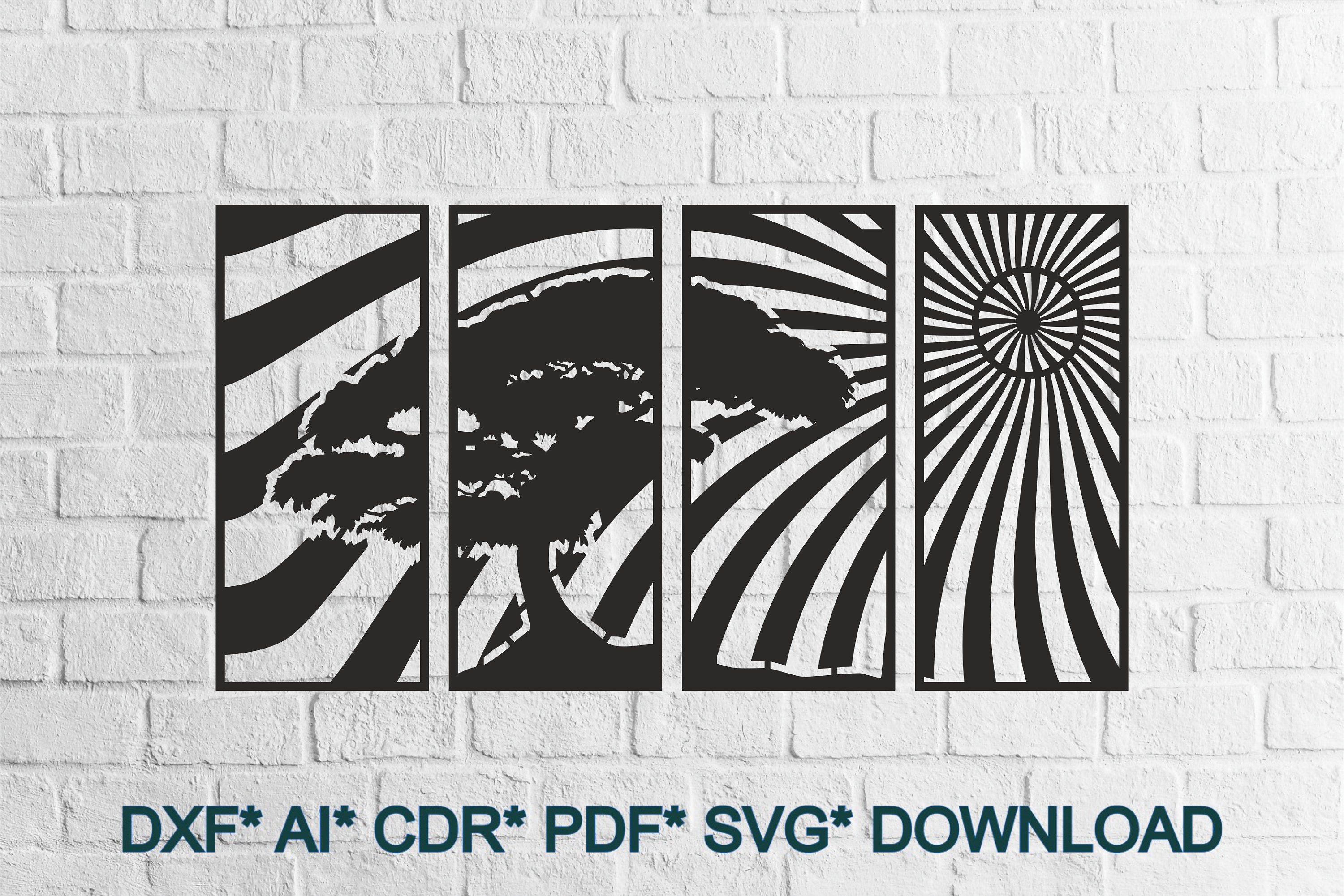Tree SVG/DXF Sun Svgdxf Digital Download dxf Svg - Etsy