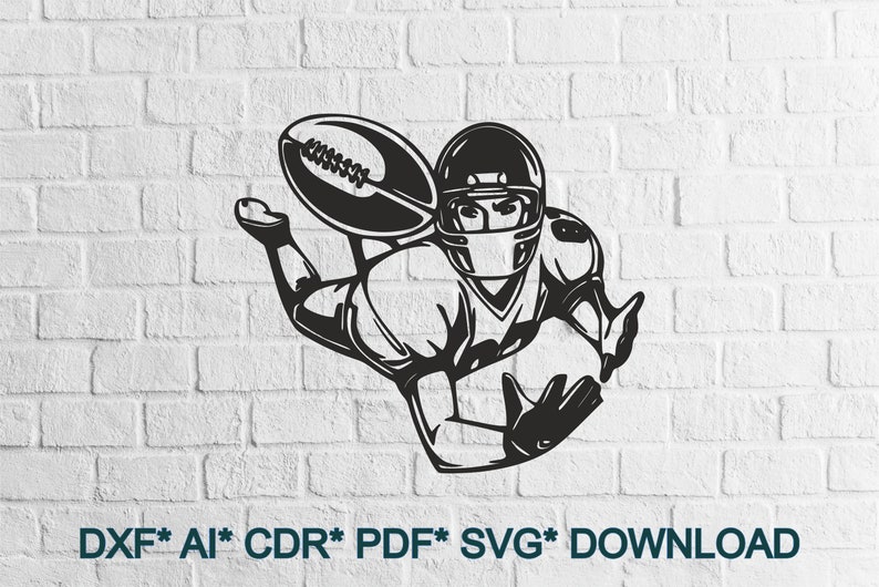 American Football SVG/DXF Football Dxf/svg Digital Download dxf, Svg ...