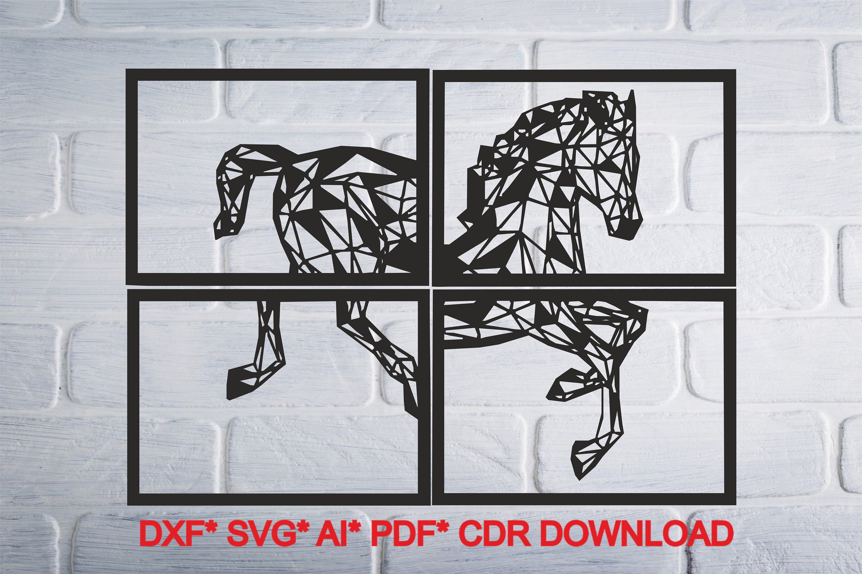 Horse SVG/DXF Animal Svgdxf Digital Download dxf, Svg, Pdf, Cdr, Ai ...