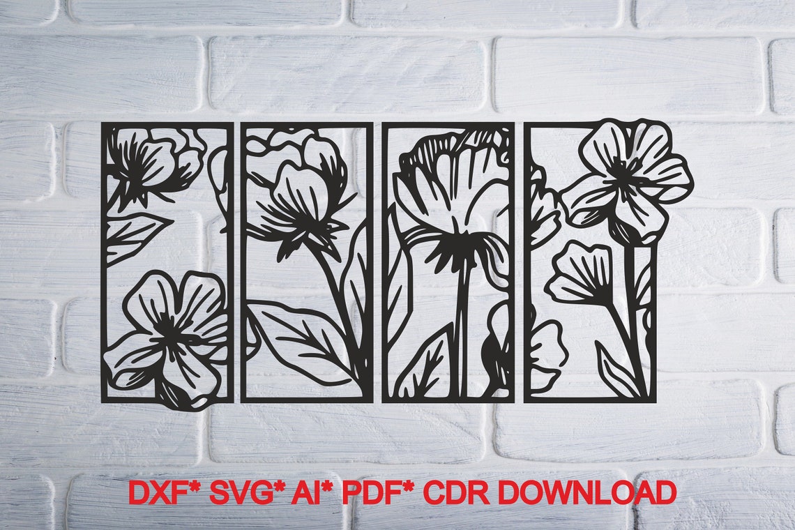 Flower SVG/DXF Digital Download dxf, Svg, Pdf, Cdr, Ai Laser CNC Plasma ...