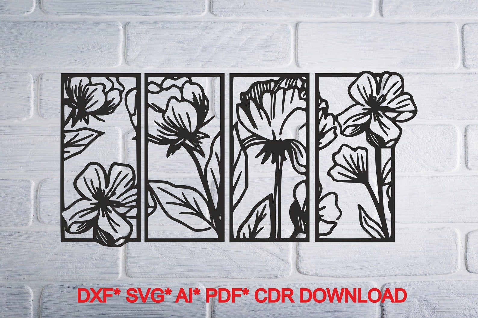 Flower SVG/DXF Digital Download dxf, Svg, Pdf, Cdr, Ai Laser CNC Plasma ...