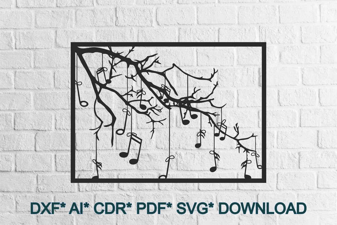 Music Note SVG/DXF Digital Download dxf Svg Pdf Cdr - Etsy