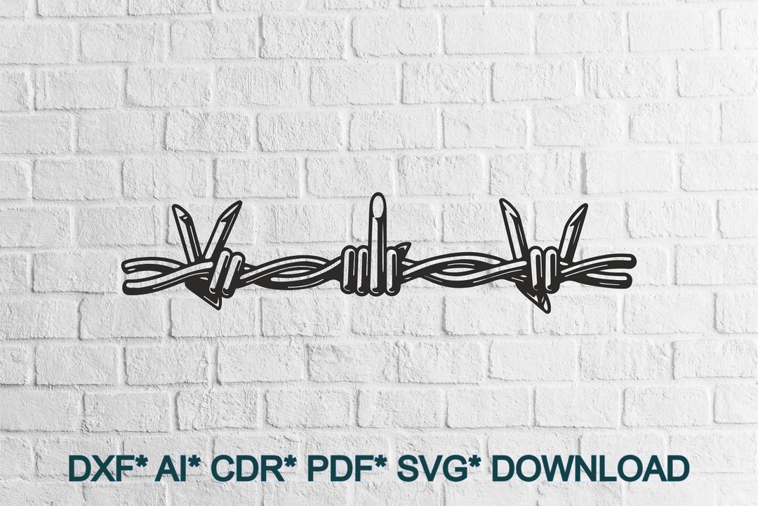 Barbed Wire SVG, Wire Cut File Laser, Dxf for Plasma, Barbed Cnc Wood ...