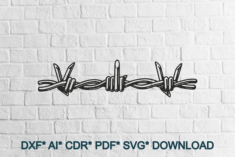 Barbed Wire SVG, Wire Cut File Laser, Dxf for Plasma, Barbed Cnc Wood ...