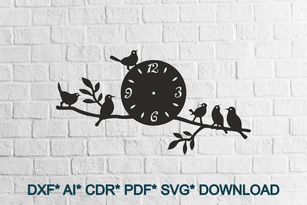 Clock SVG/DXF Clock Svgdxf Digital Download dxf, Svg, Pdf, Cdr, Ai ...