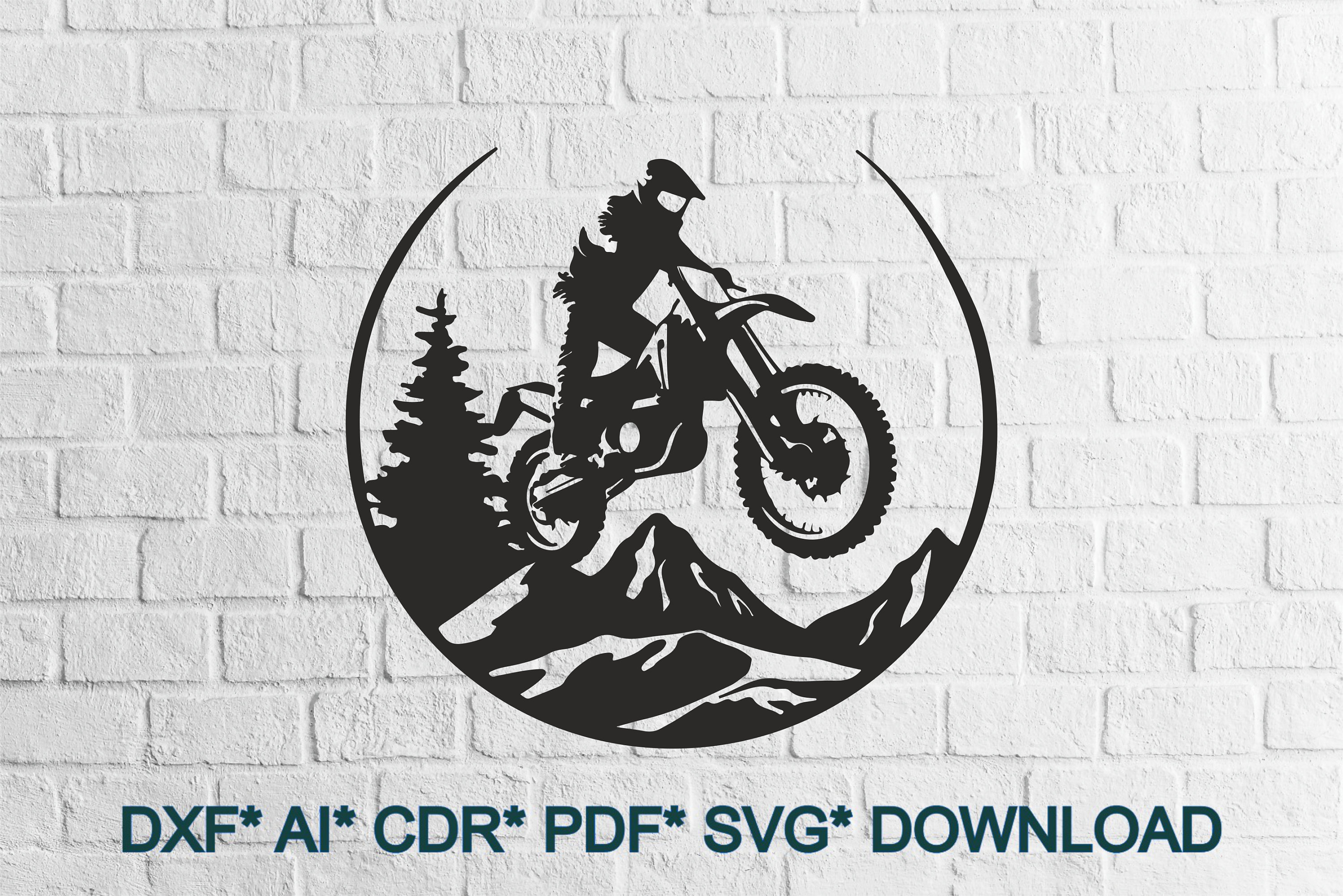 Motorbike SVG, Dirt Bike Cut File Laser, Dxf for Plasma, Rider Cnc Wood ...