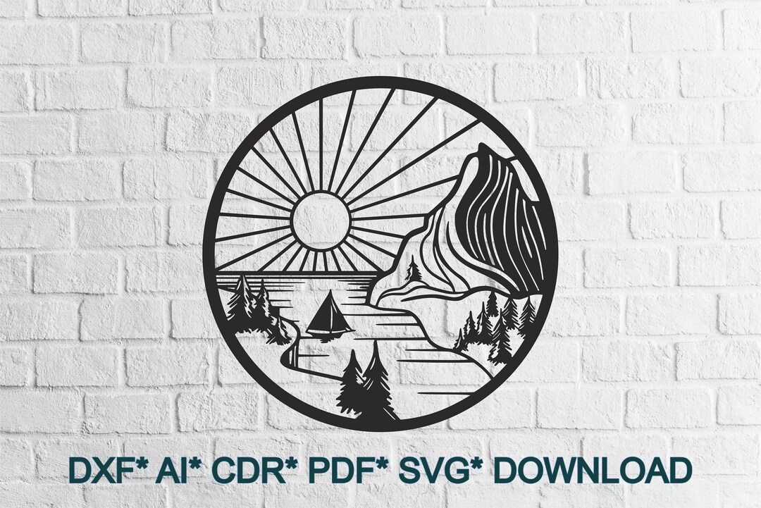 Sun Rise - SVG/DXF - Sun Svg\dxf - Digital Download (dxf, Svg, Pdf, Cdr ...