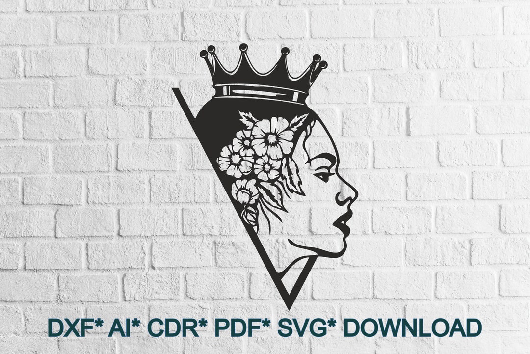 Frida Kahlo SVG, Woman Cut File Laser, Dxf for Plasma, Flower Cnc Wood ...