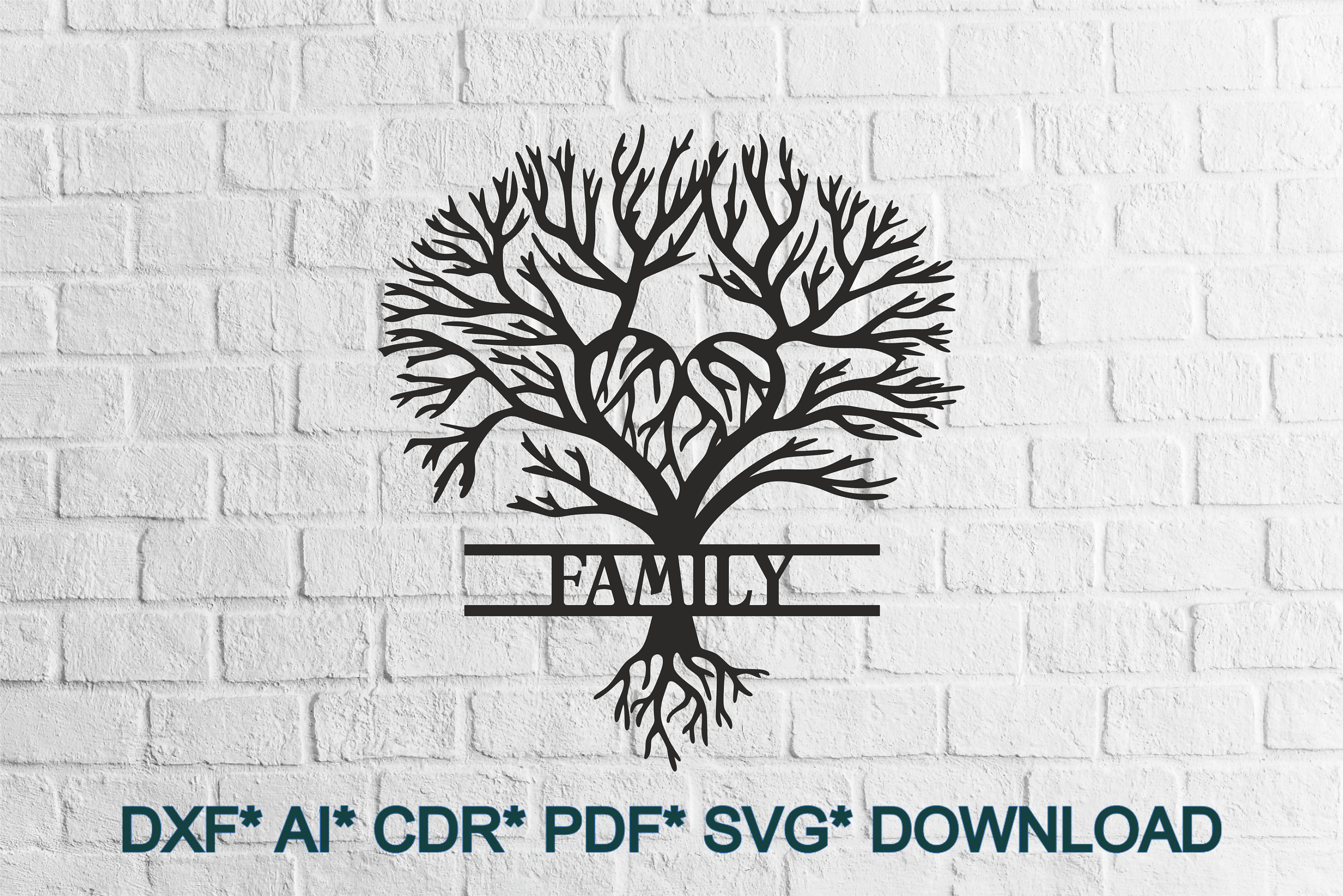 Árbol genealógico SVG/DXF Árbol svgdxf Descarga digital Dxf, Svg, Pdf ...