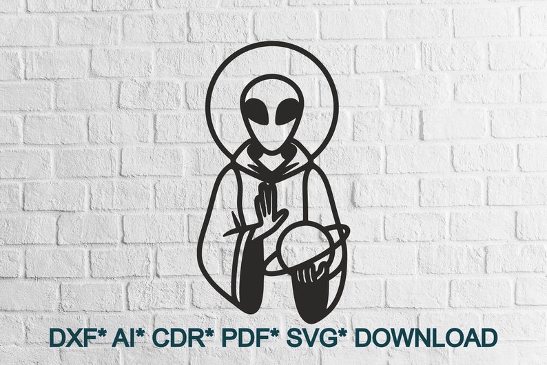 Alien SVG/DXF Digital Download dxf, Svg, Pdf, Cdr, Ai Laser CNC Plasma ...