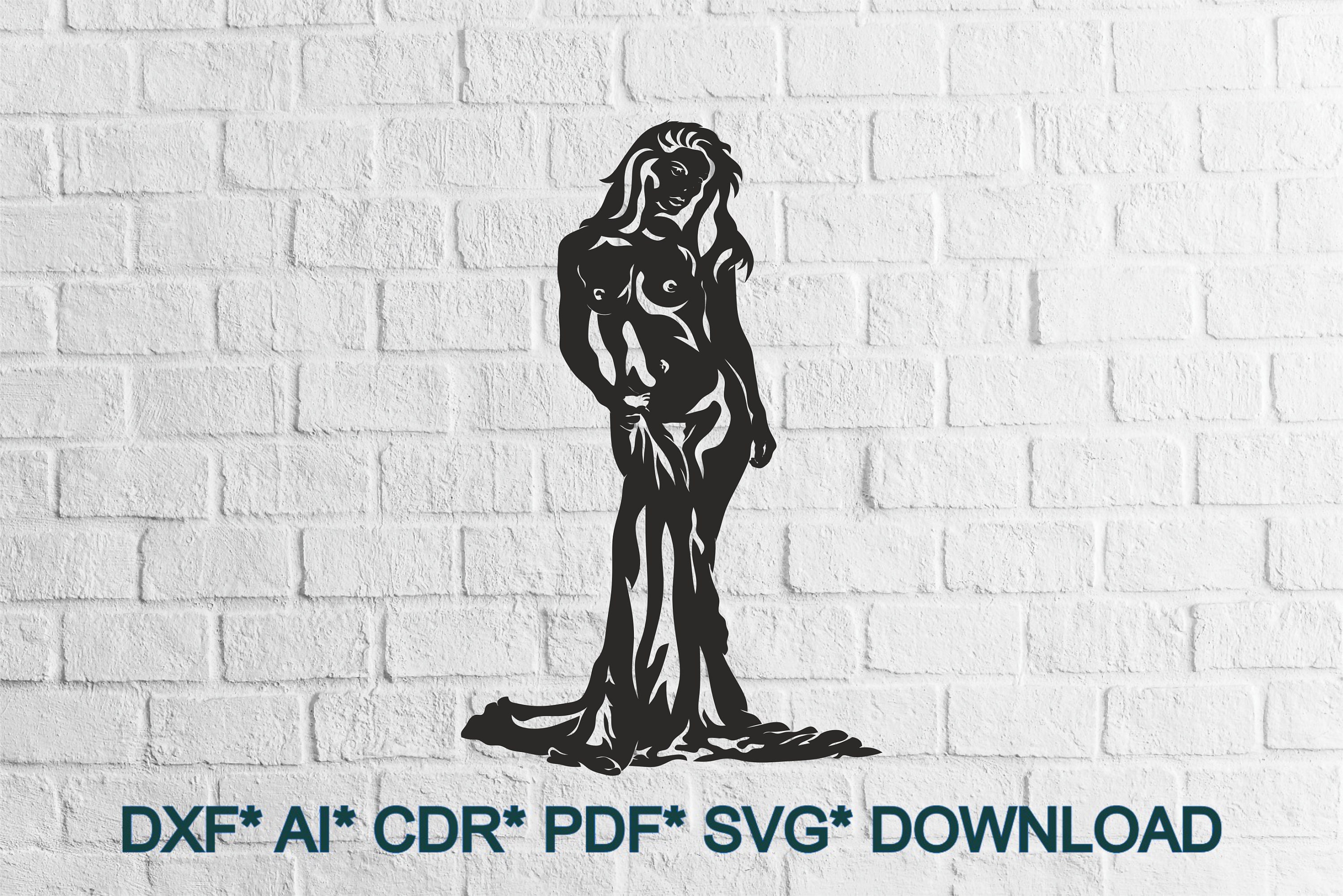 Woman SVG/DXF Digital Download dxf, Svg, Pdf, Cdr, Ai Laser CNC Plasma ...